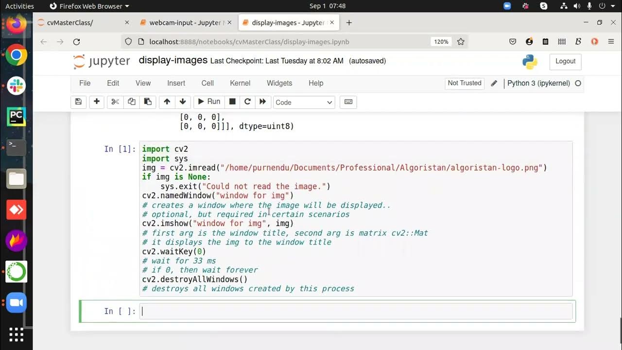 Computer Vision Masterclass - 9 (webcam-input) - YouTube