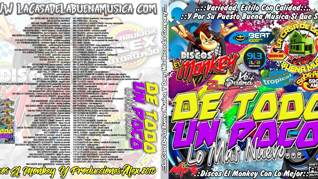INTRO MIX DE TODO UN POCO 2018 | La Casa De La Buena Musica | Alex ...