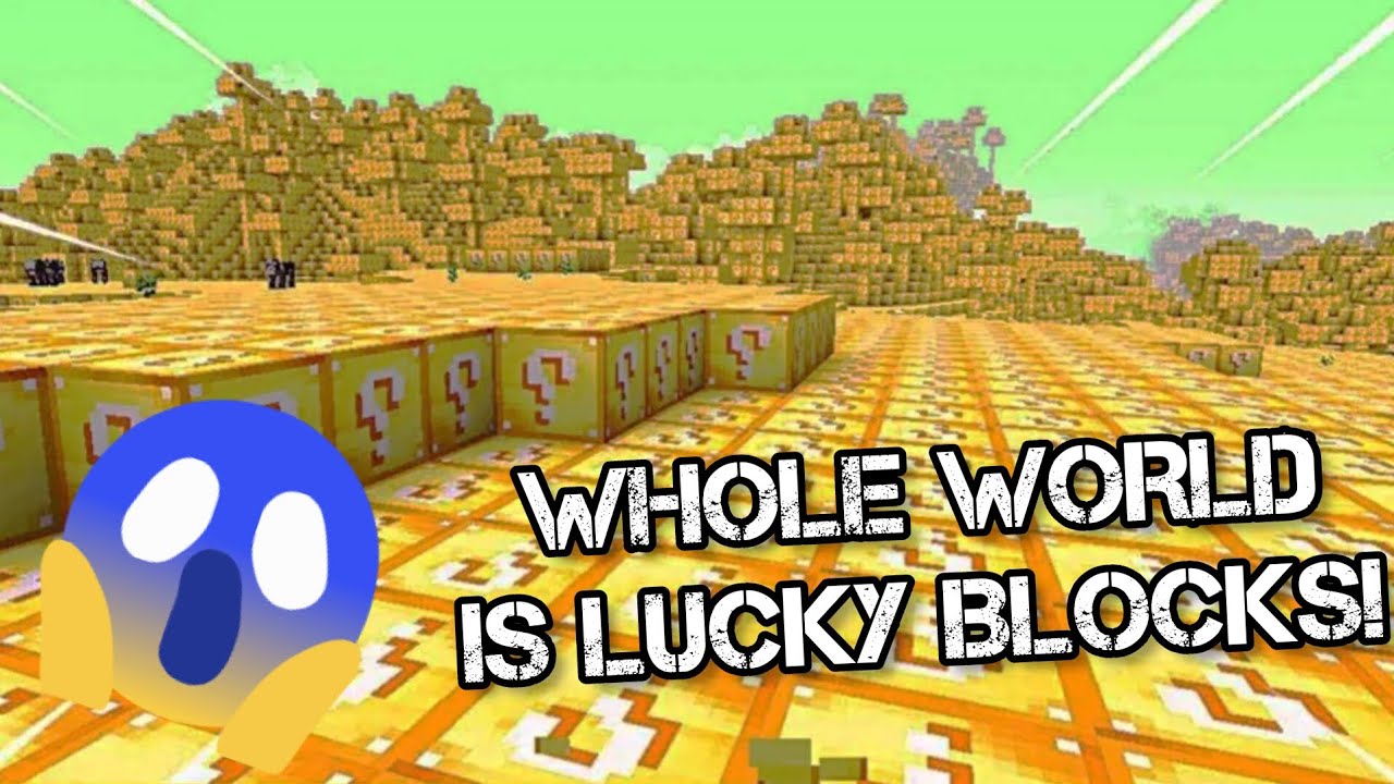 Minecraft but the entire world is lucky blocks! - YouTube