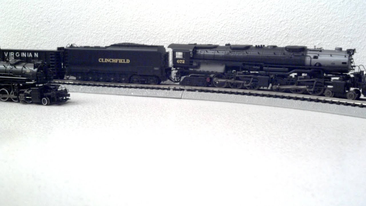 Athearn N Scale Challenger 4-6-6-4 Clinchfield 672 - YouTube