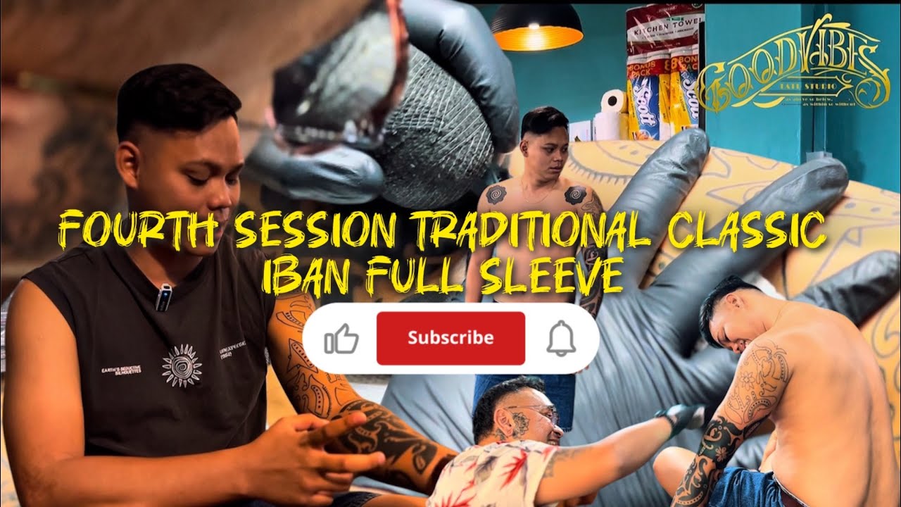 #10 VLOG | Traditional Classic Iban Full Sleeve For Bro Mitchell Marcus - YouTube