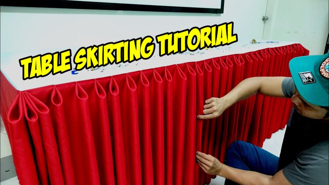 SINGLE PLEATS CANDLE DESIGN TABLE SKIRTING TUTORIAL - YouTube
