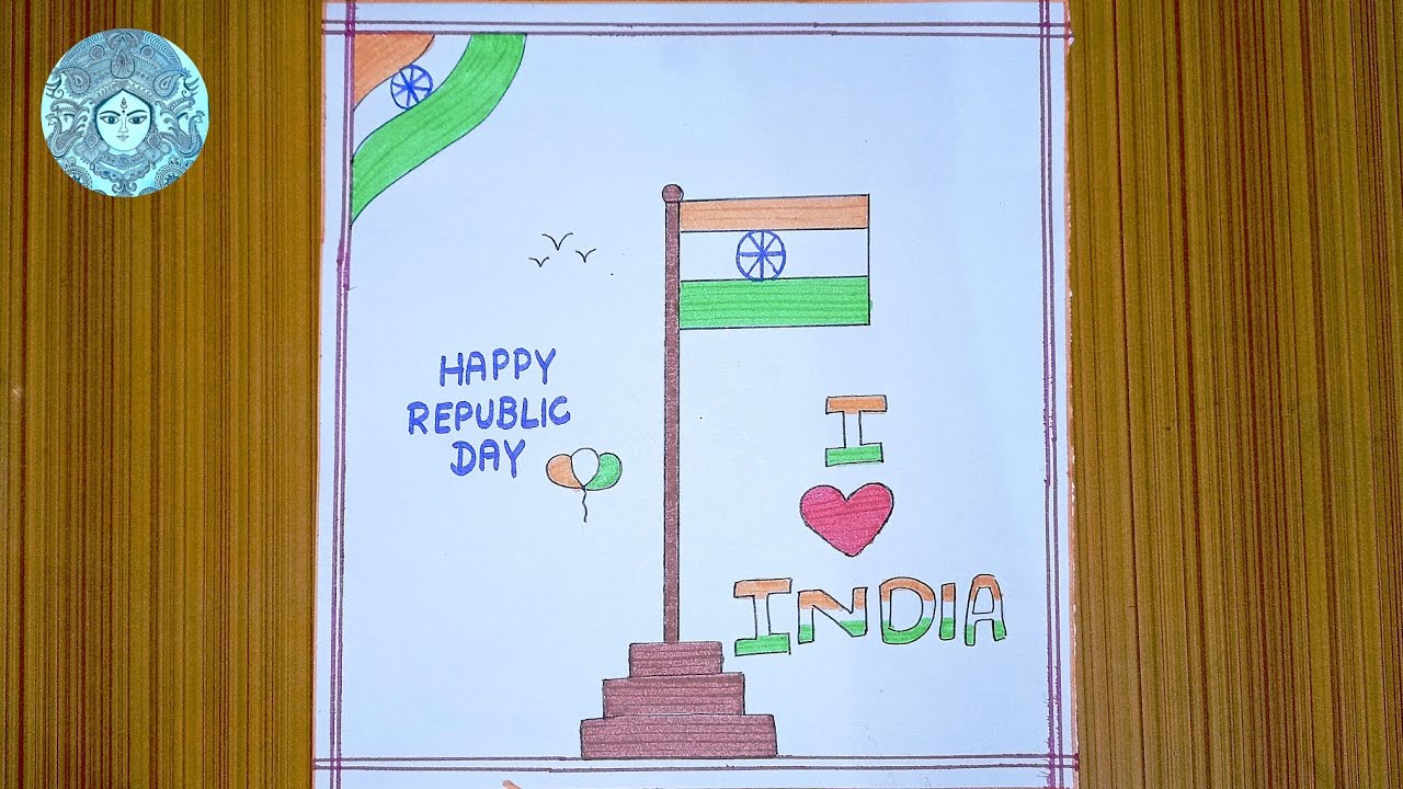 Republic Day drawing 2024||Easy Republic day drawing step by step ...