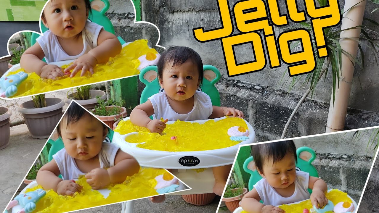 Sensory Play (Jelly Dig) 8 months old - YouTube