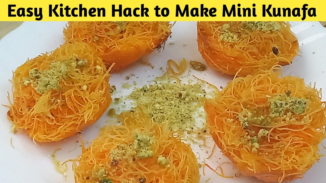 kunafa recipe arabic style Using Easy Kitchen Hack| kunafa cups recipe ...