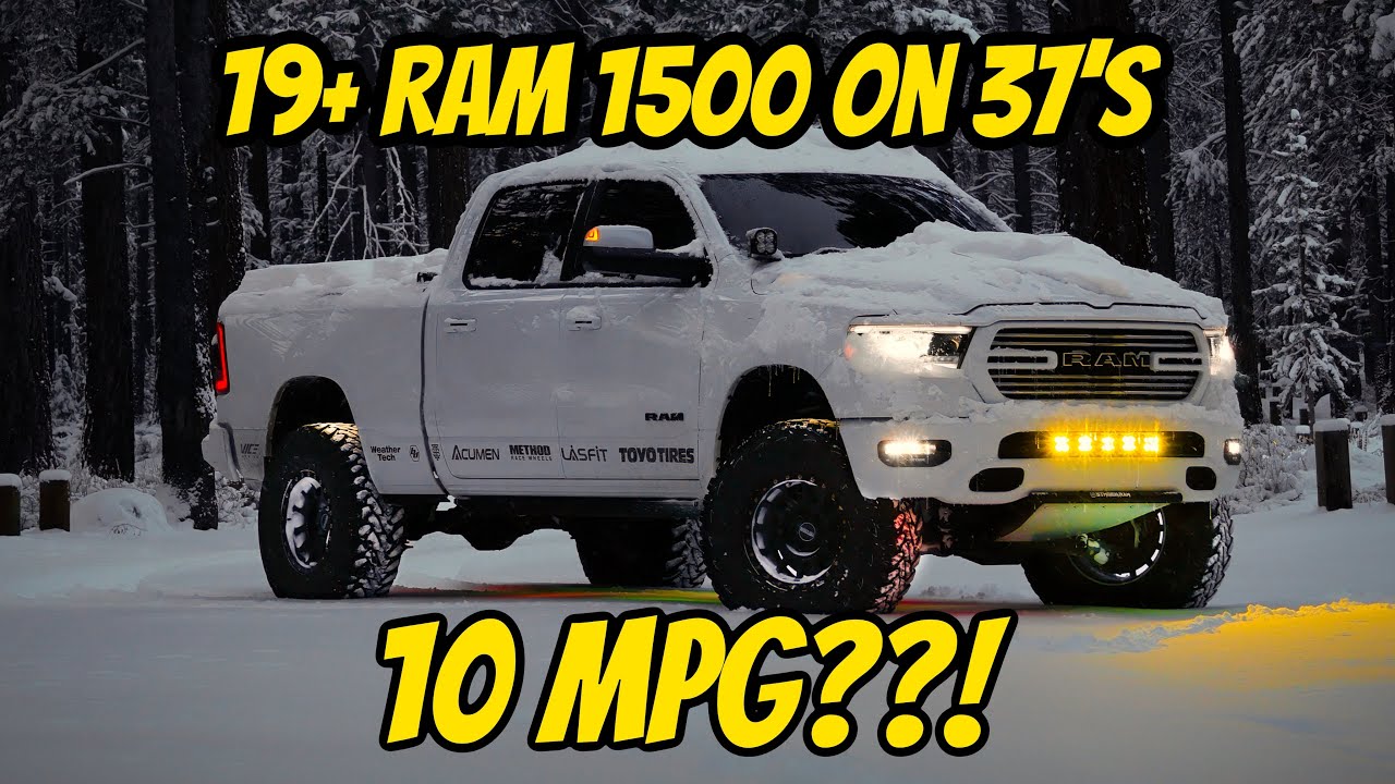 2019+ Ram 1500 MPG on 37s vs 35s…how bad is it?? - YouTube