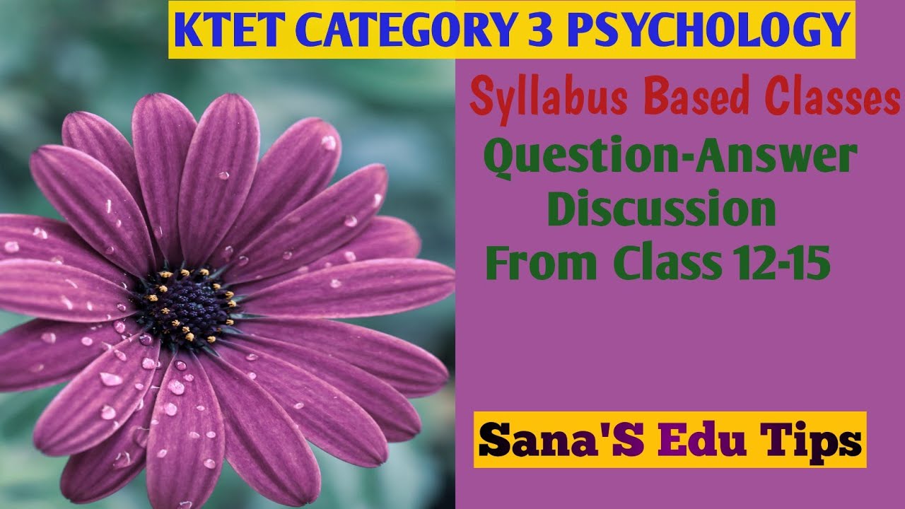 KTET Category 3 PSYCHOLOGY Defence Mechanism Application Level ktet-category-3-psychology-defence-mechanism-application-level