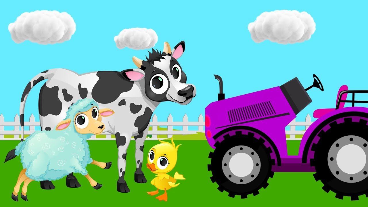 Tractors for Kids at the field - Farm Vehicle Video for Toddler - YouTube
