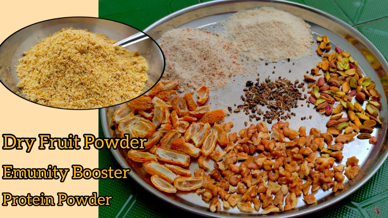 How to make Dry Fruit Powder with Milk, Emunity Booster, Protein Powder ...
