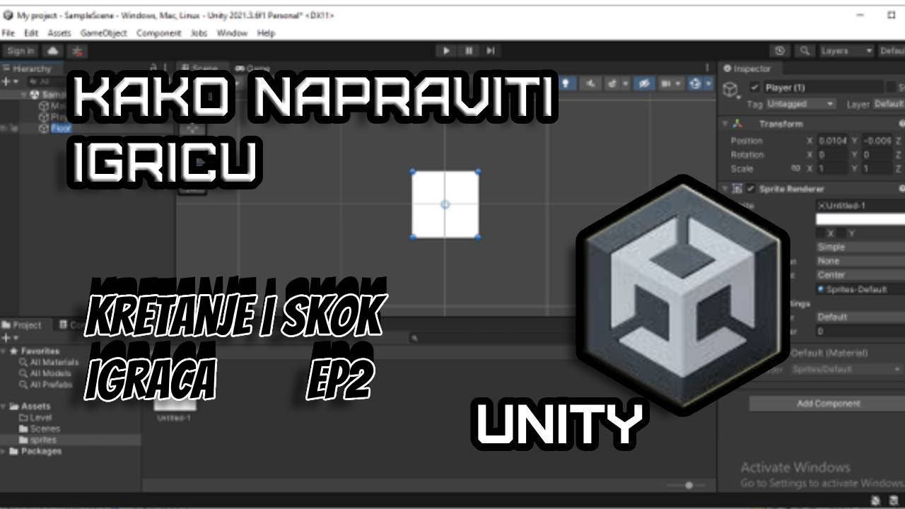 Kako napraviti 2D igricu? / Unity platformer 2D Ep2, kretanje - YouTube
