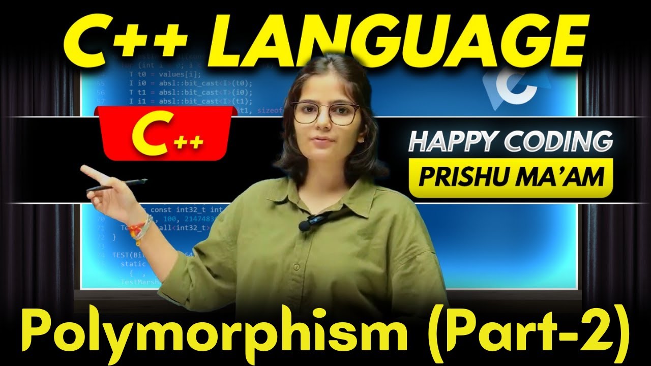 Polymorphism (Function Overriding) in C++ (Part-2) | Complete C++ Course | Happy Coding - YouTube