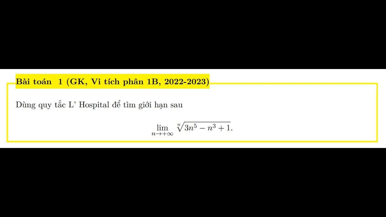 Bài Tập Ứng Dụng Quy Tắc L’Hospital – NRQIE