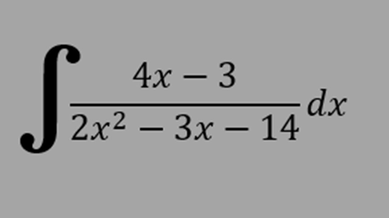 INTEGRAL DE 4x 3 2x 2 3x 14 dx YouTube