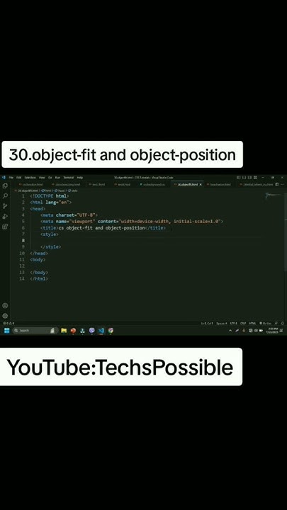 object fit property is css | object-position property in css #css#objectfit#objectposition - YouTube