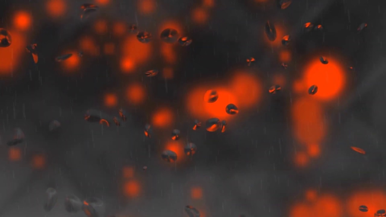 Red Particles & Rain Drops - Relaxing Video - YouTube