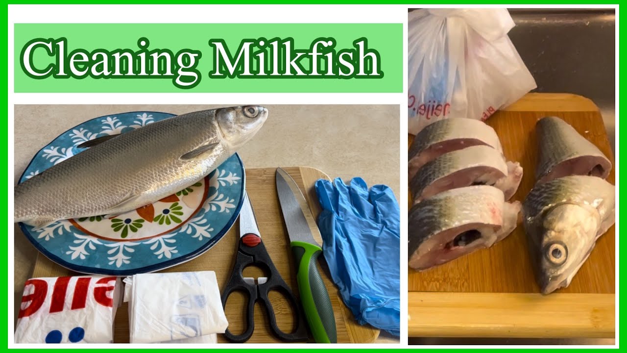 ASMR TIPS HOW TO CLEAN,SCALING AND SLICING A MILKFISH WITHOUT MAKING A ...