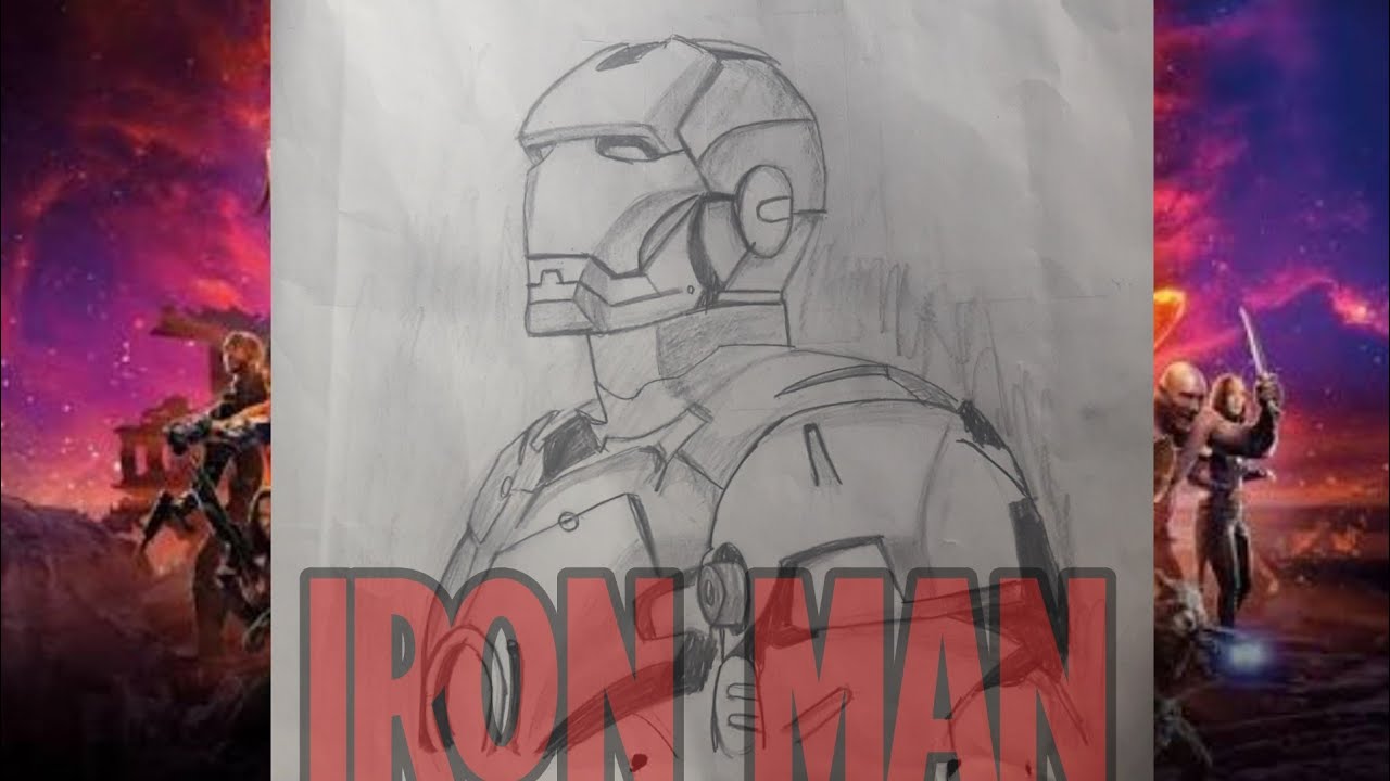 How to draw Mark 1 Iron man | Marvel's Iron man drawing. - YouTube