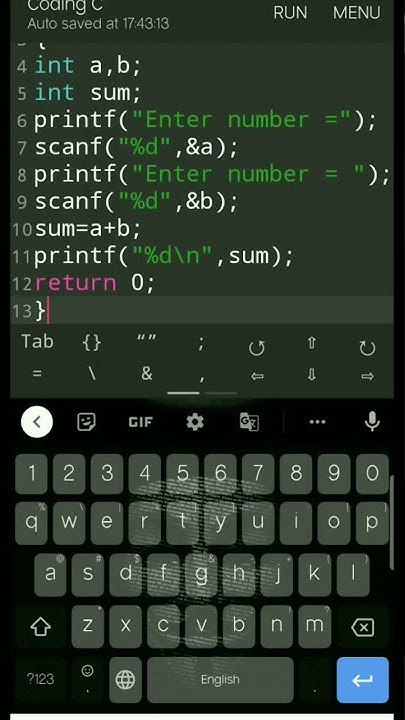 C Program For Addition Coding Clanguage Codingonmobile Youtube