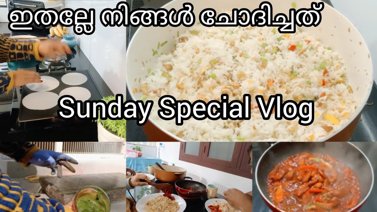 Sunday special vlog /Fried rice/Dragon chicken recipe 👌Jamshi recipes ...