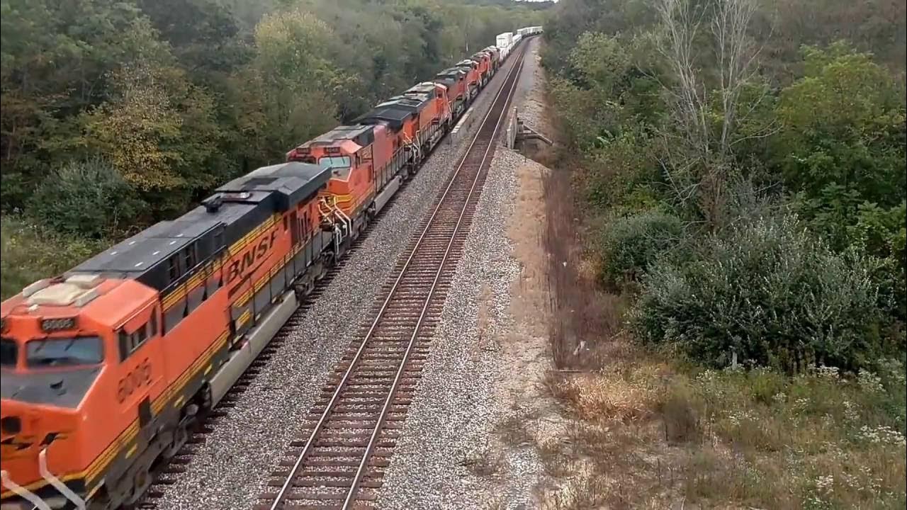 Eastbound 12 Motor Z Train MP 168 5 BNSF Chillicothe Subdivision - YouTube