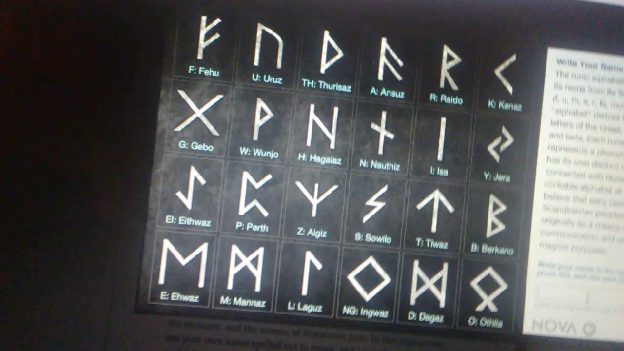 Wicca: how to write your name in runes / witch's alphabet - YouTube