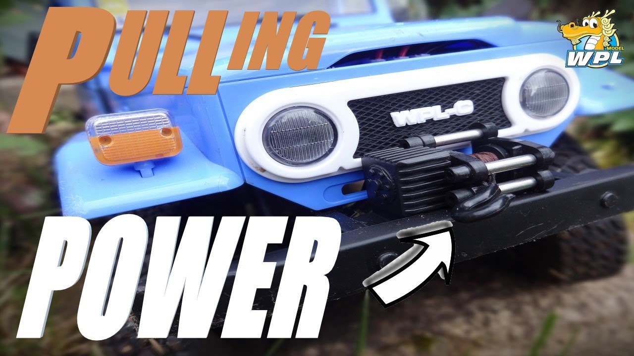 Pulling Power! WPL C34 Winch Install & Test. Little Winch Big Power ...