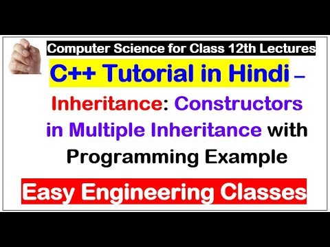 C++ Tutorial in Hindi : Constructors in Multiple Inheritance with Programming Example - YouTube