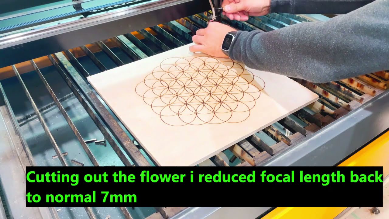 Engrave co2 laser thicker single line in RD works, Drawing Flower of ...