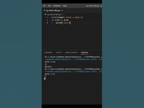OR Operators | User Input | #python#pythonforbeginners #shortsfeed #pythonshorts - YouTube