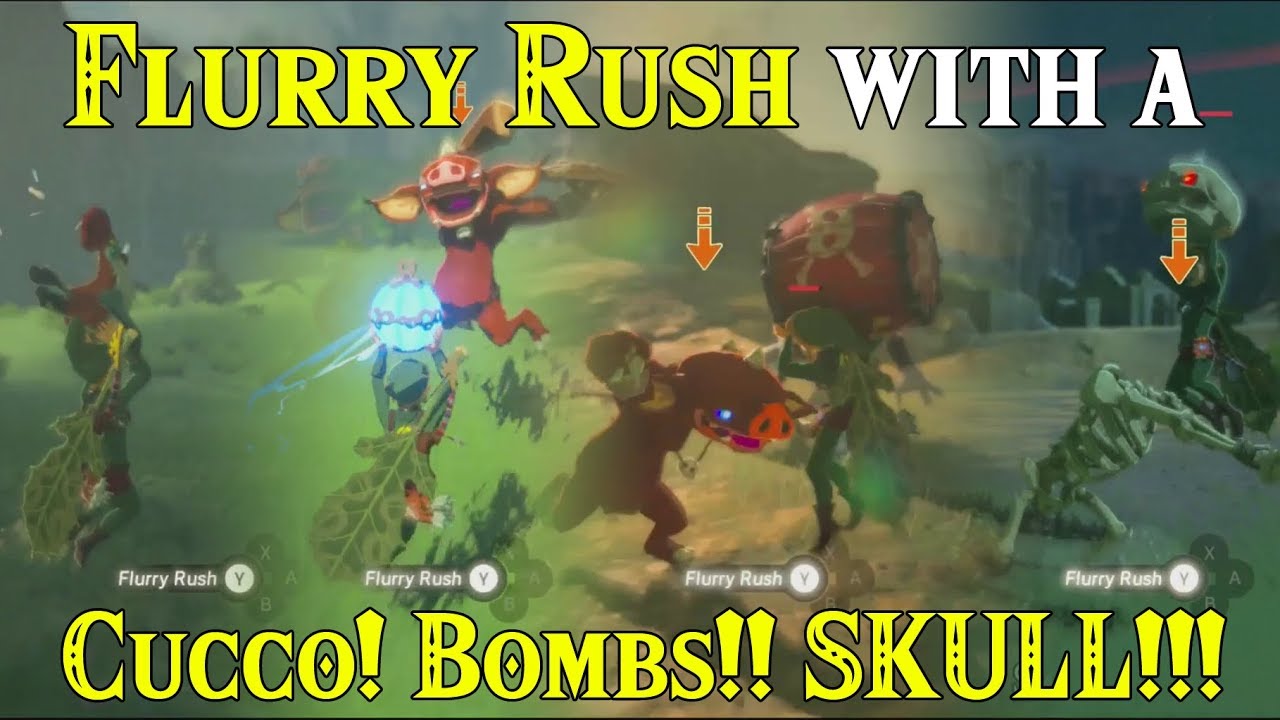 Flurry Rush with a CUCCO! FOOD!! BOMBS!!! SKULL!!!! in Zelda Breath of ...