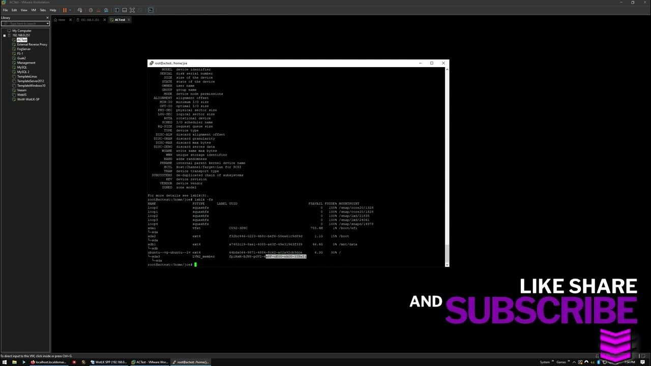 WoW Private Server - Compile Azeroth Core start to finish on Ubuntu - Part 2 Adding Storage ...