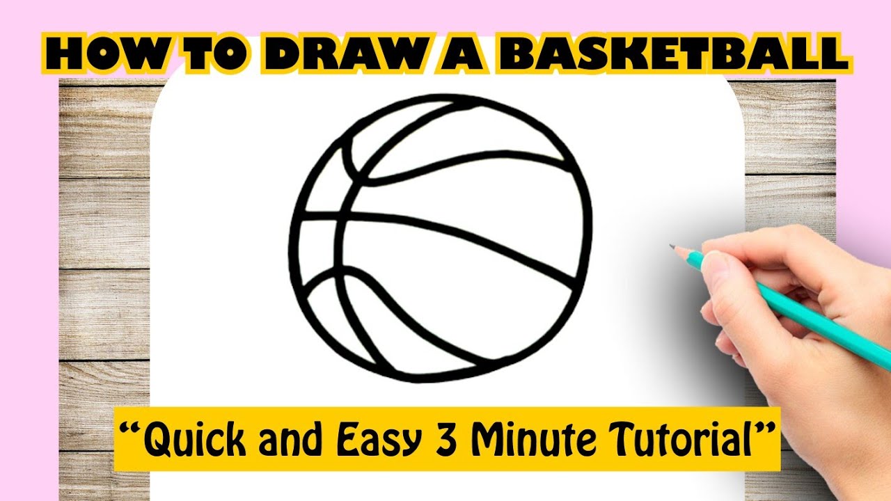 How to Draw a BASKET BALL Easy Step by Step For Kids - YouTube