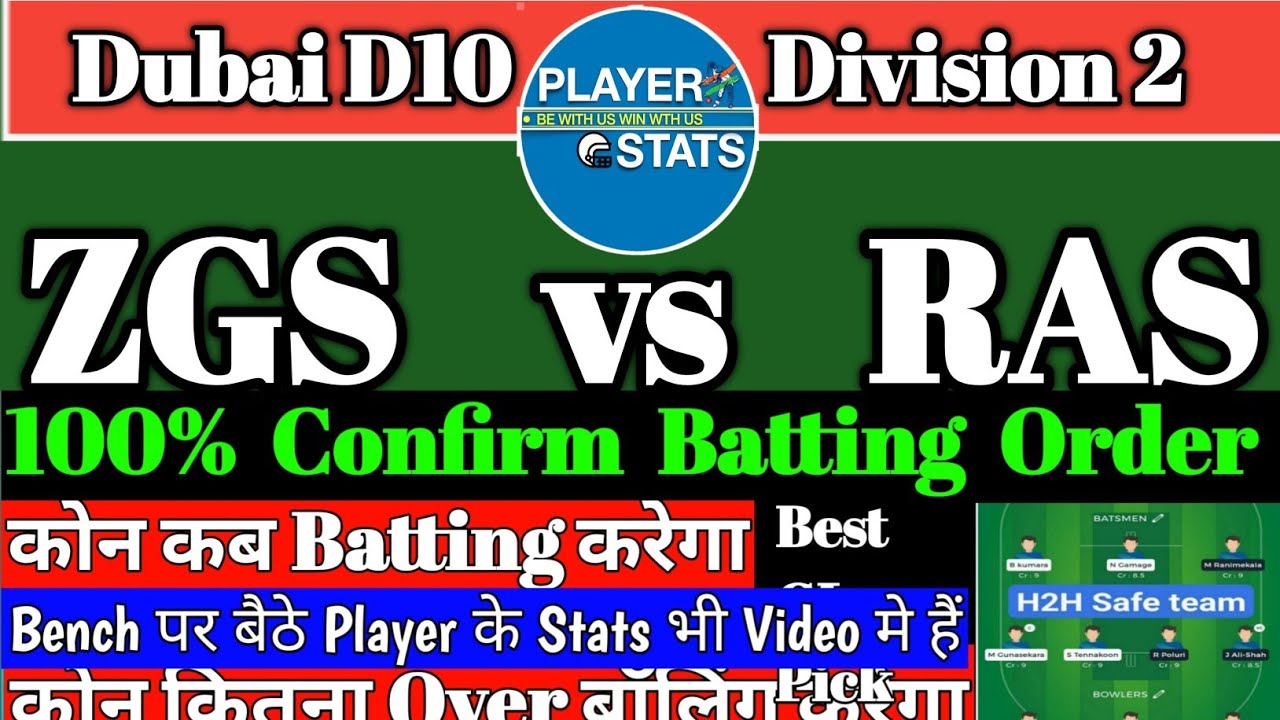ZGS vs RAS Dream11 Prediction | ZGS vs RAS Dream11 | ZGS vs RAS Player ...