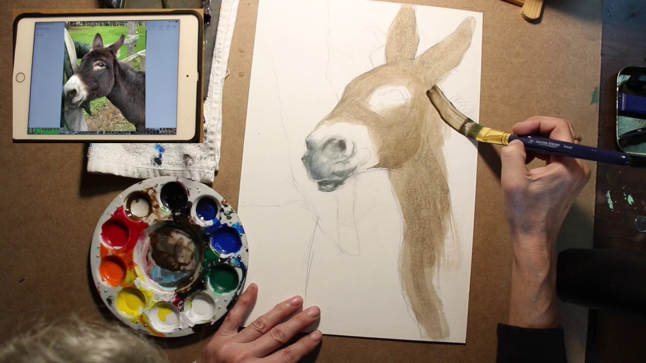 Advanced Painting a Donkey - YouTube
