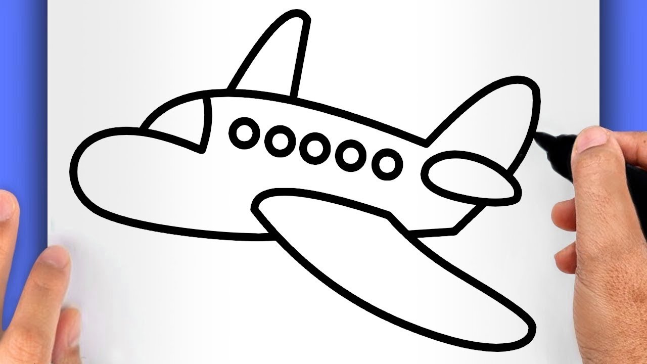CÓMO DIBUJAR UN AVIÓN (FÁCIL PASO A PASO) | DIBUJOS DE OBJETOS - YouTube