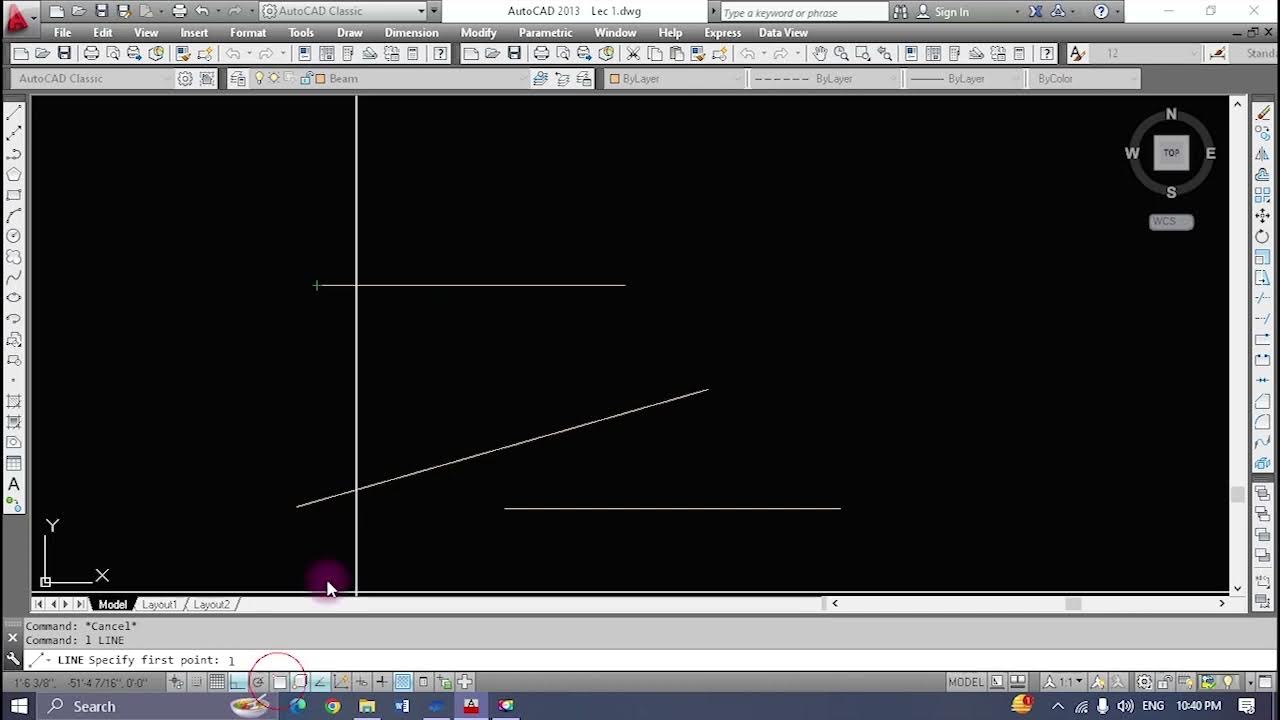 Commands of AutoCAD Line, Move, Copy, Stretch, Mirror, Fillet ,Trim, Extend & Erase [Lecture # 5 ...