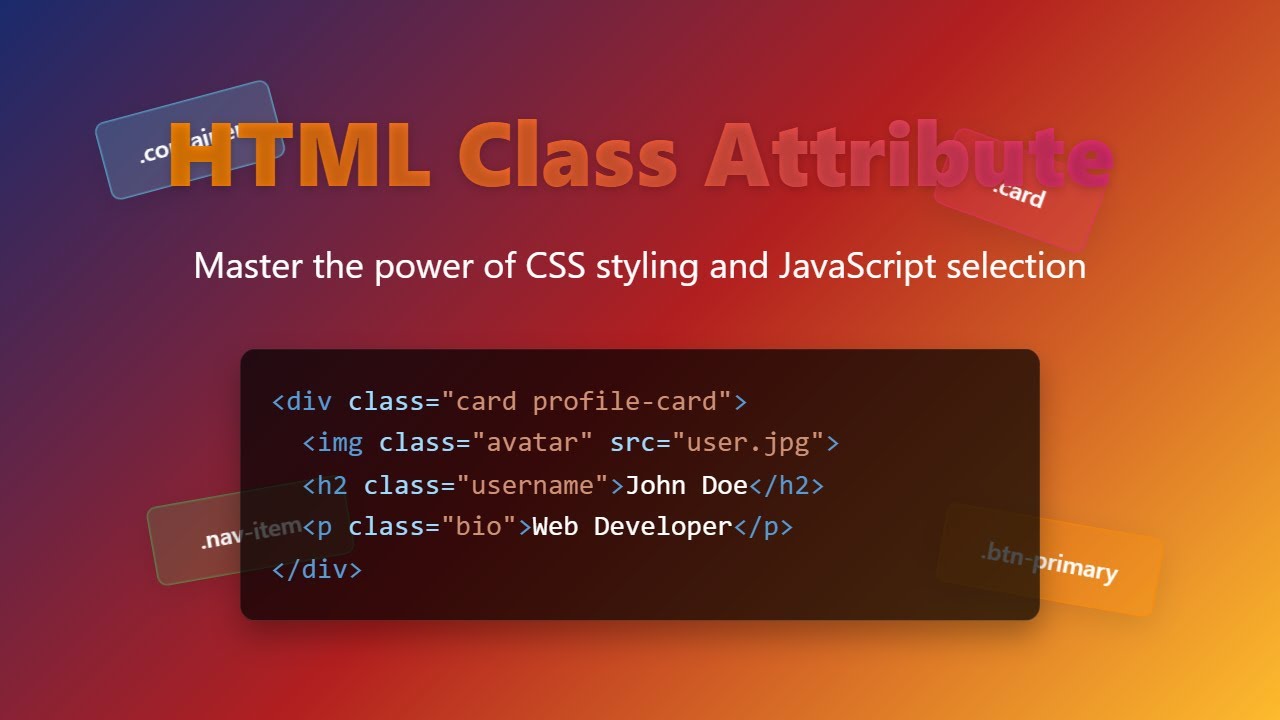 Html Class Attribute Beginners Guide To Styling And Javascript 1232