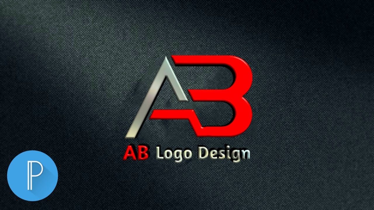 How to make AB logo design in pexllap? | Design AB logo | create AB ...