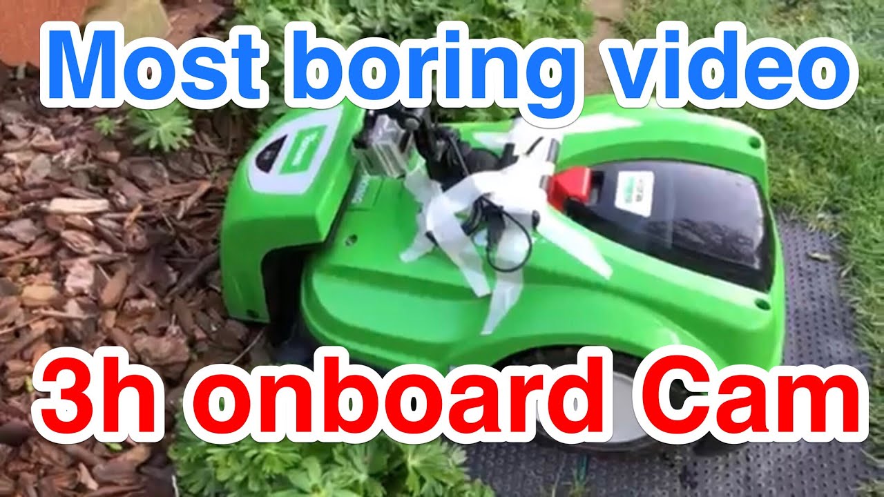 Robotic Lawn Mower Onboard Cam - YouTube