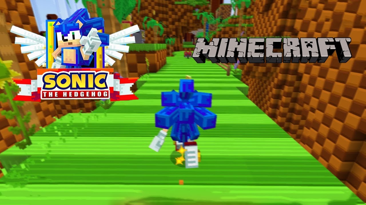 Sonic in Minecraft DLC Gameplay (with Knuckles, Tails, Amy) - YouTube