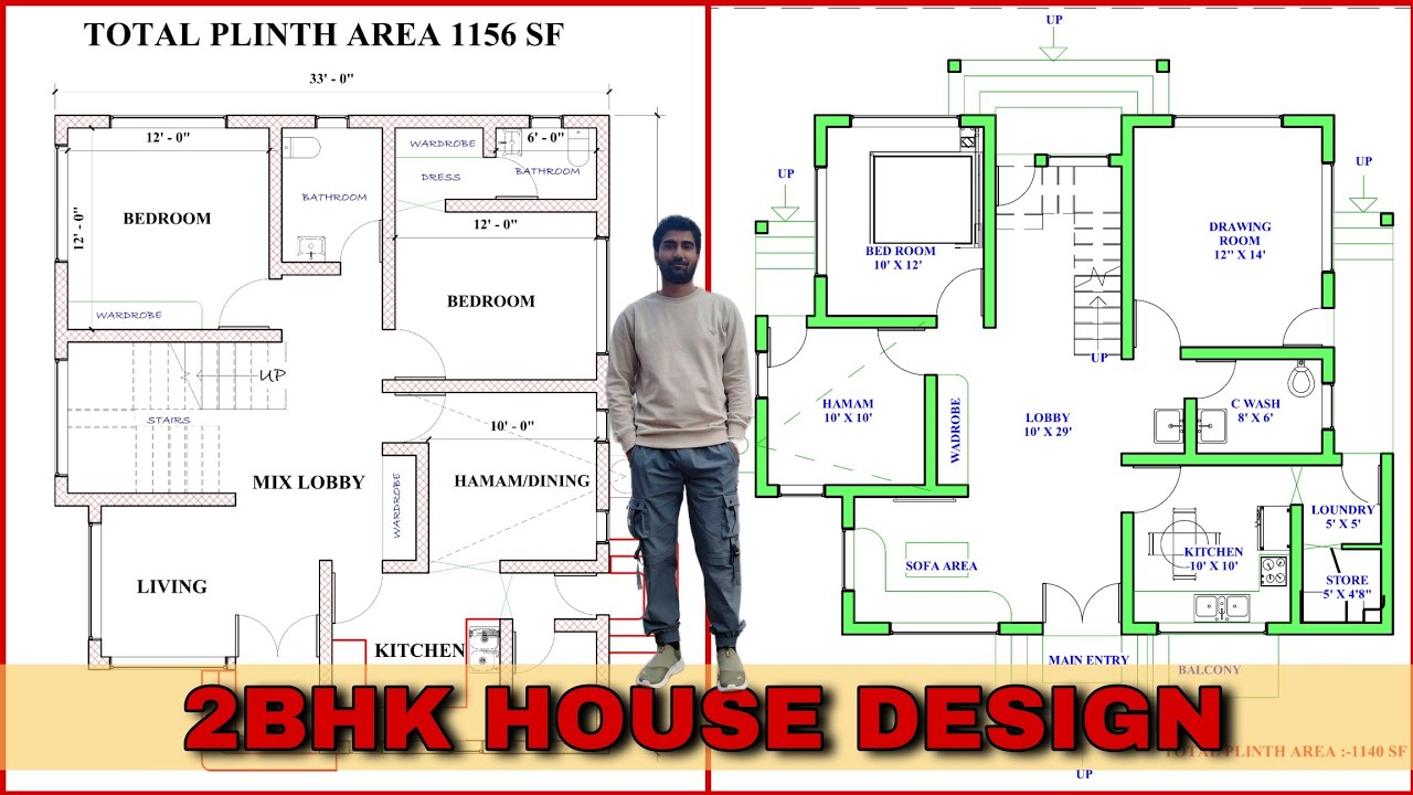 2BHK House Design | Beautiful House Design | Detailed Video - YouTube