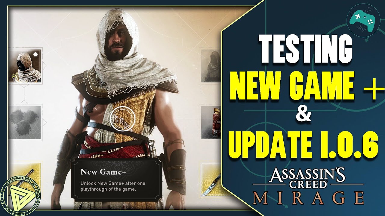 Assassin's Creed Mirage - Testing New Game + And Update 1.0.6. - YouTube