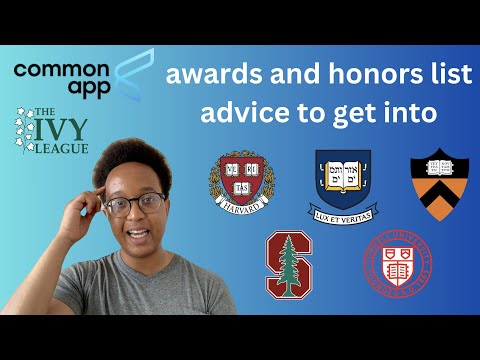an IVY LEAGUE ADMITS common app HONORS/AWARDS LIST advice (+ REVEALING MY HONORS/AWARDS LIST)