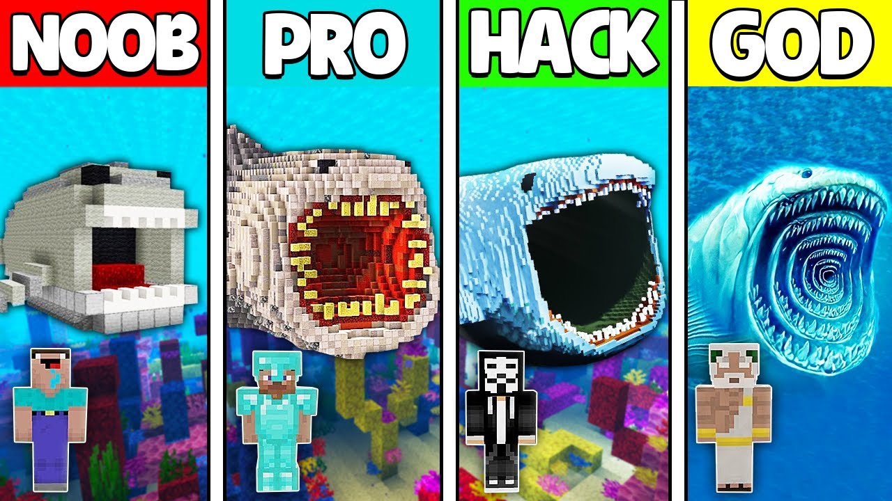 Minecraft Battle: NOOB vs PRO vs HACKER vs GOD! BLOOP STATUE CHALLENGE ...