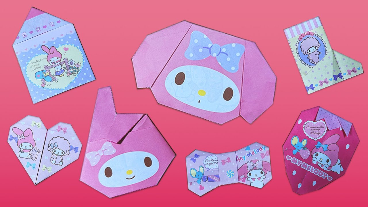 【My Melody】摺紙美樂蒂開箱 | My Melody Origami Unboxing | 三麗鷗 (三尺紙 3in origami ...