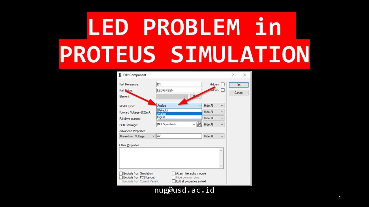 LED Problem in PROTEUS SIMULATION - YouTube