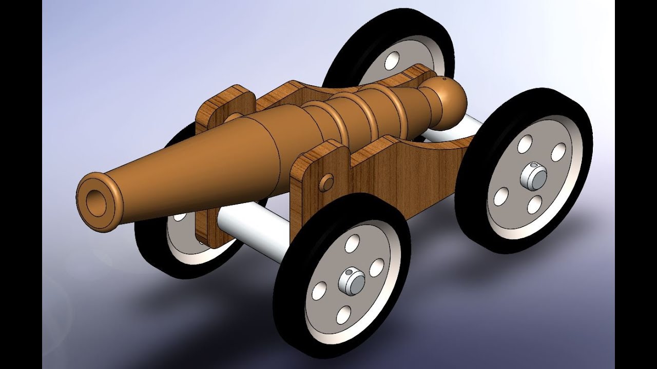 How to assemble cannon parts in solidworks? - YouTube