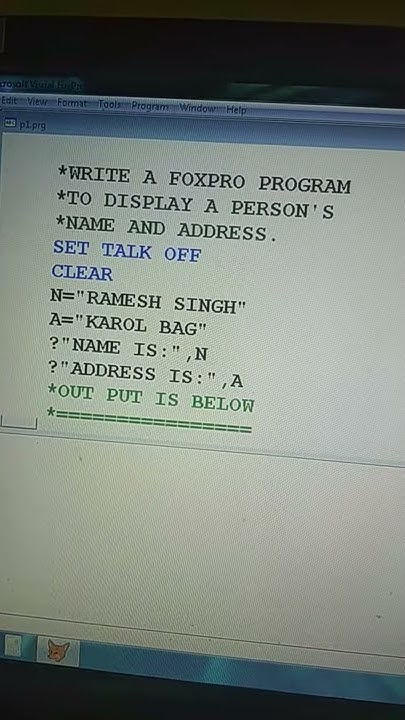 FoxPro program - YouTube