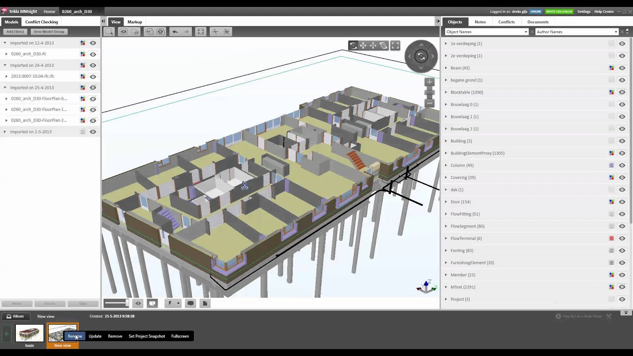 Views in TEKLA BIMSight - YouTube