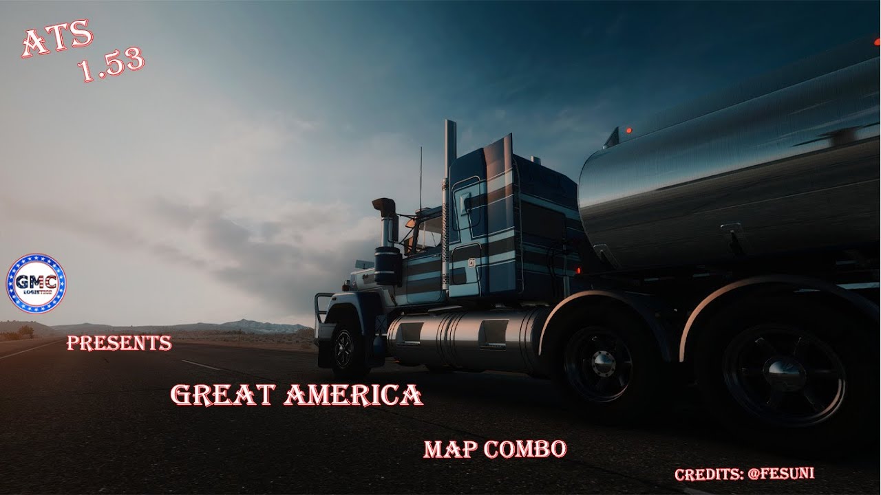 ATS 1.53 - GMC Logistics - Great America Map Combo 28.01.2025 - YouTube